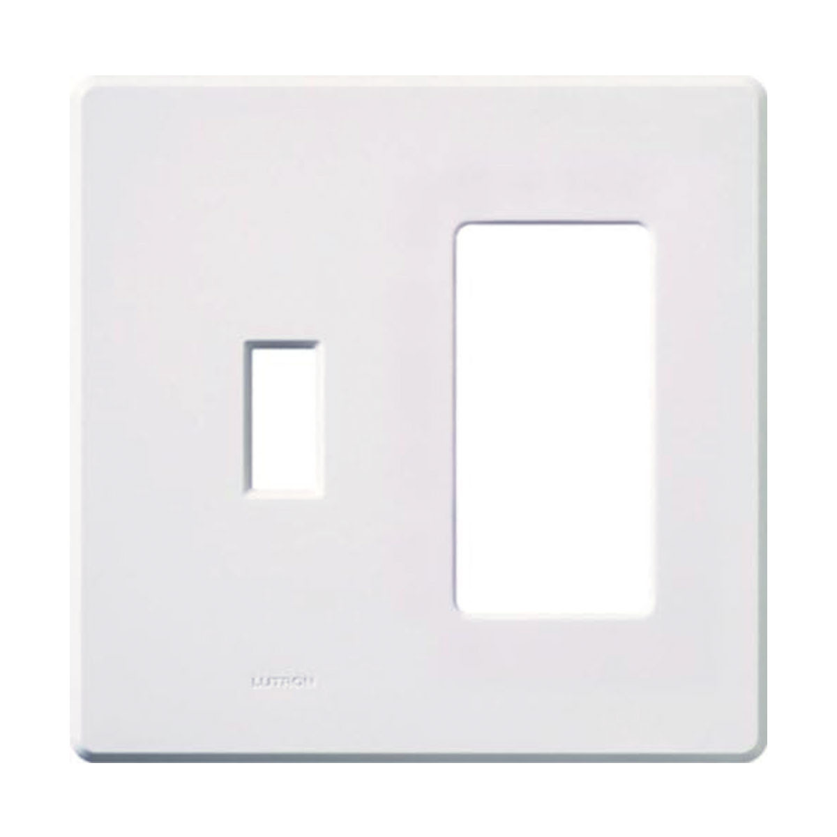White Plastic Screwless Light Switch Plate - 2 Gang Legrand