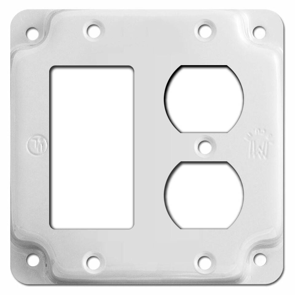 Round Rocker Switch or GFCI Outlet Wall Plates - White