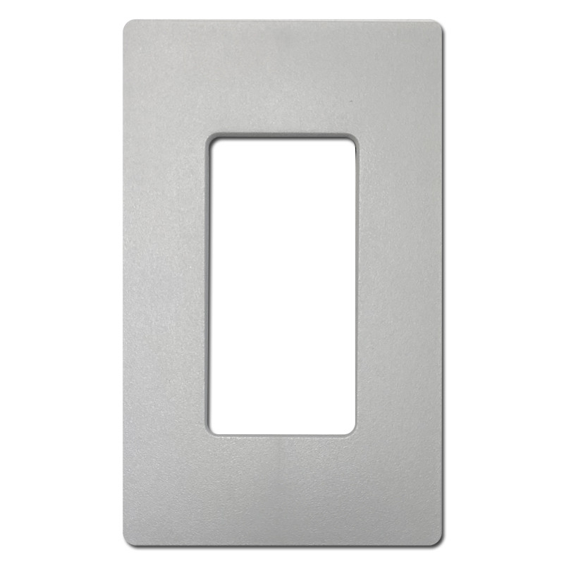 1 Decor Screwless Wall Plate Lutron - Satin Mist Gray Plastic