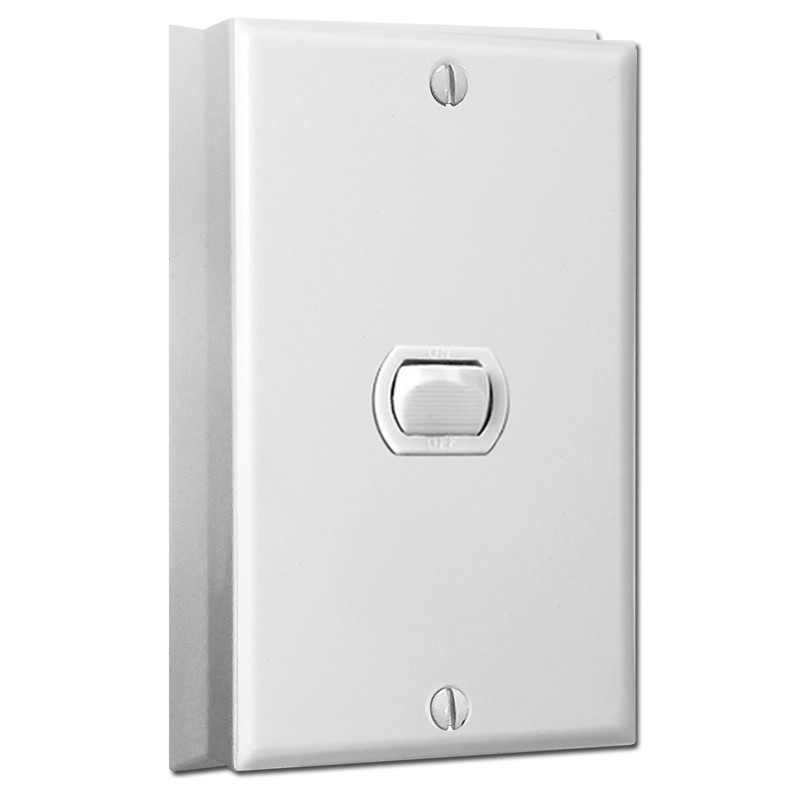 Raised Despard Switch Low Voltage Surface Mount Cover Set - White