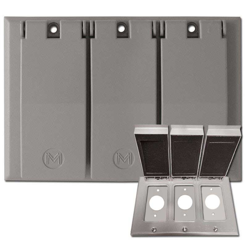 Weather Safe 3-Gang Outdoor Toggle or 1.4'' Outlet Cover Plate | Kyle
