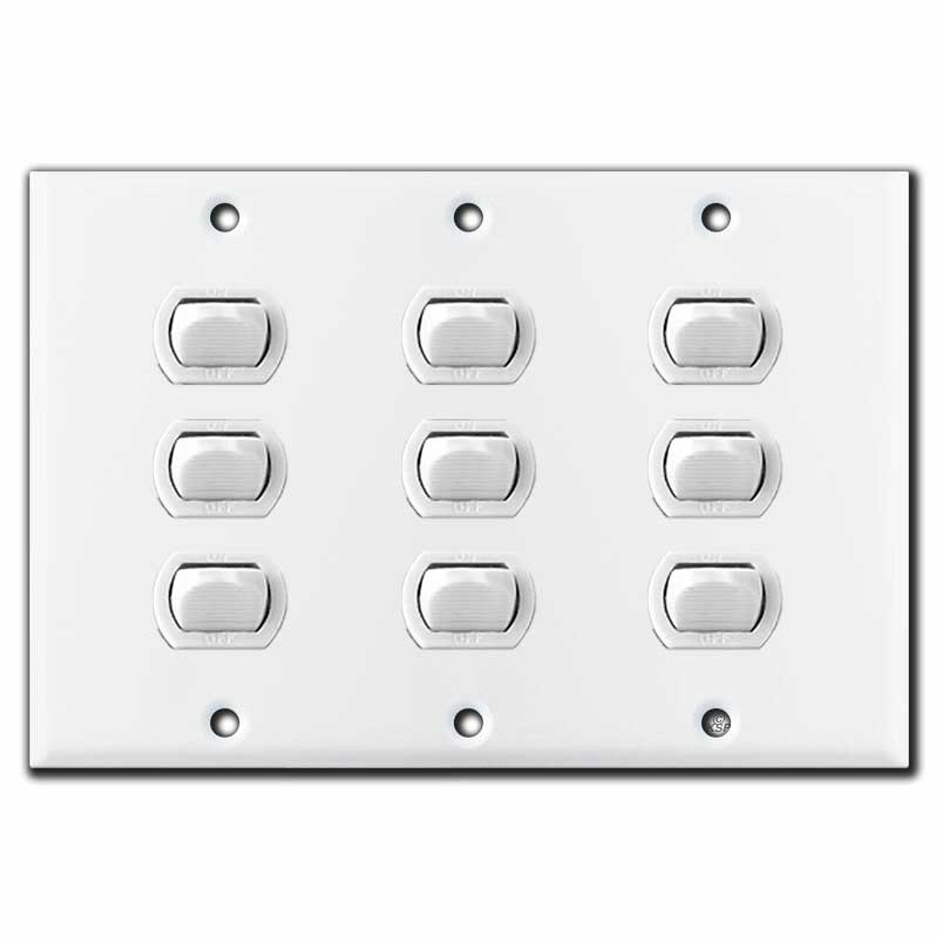 Ge Replacement 2 Gang 2 Switch Low Volt Wallplate Despard Set