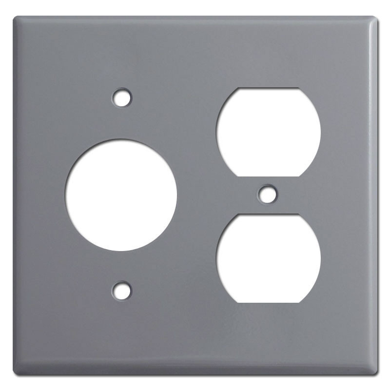 Gray Outlet Cover Plates for Electrical Sockets - Kyle Switch Plates