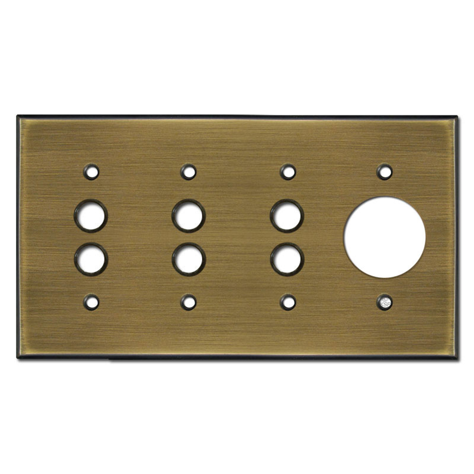 Antique Brass Push Button Switch Plates