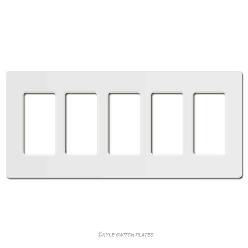 Screwless 5 Decor Plastic Switch Cover Lutron - Satin Snow White