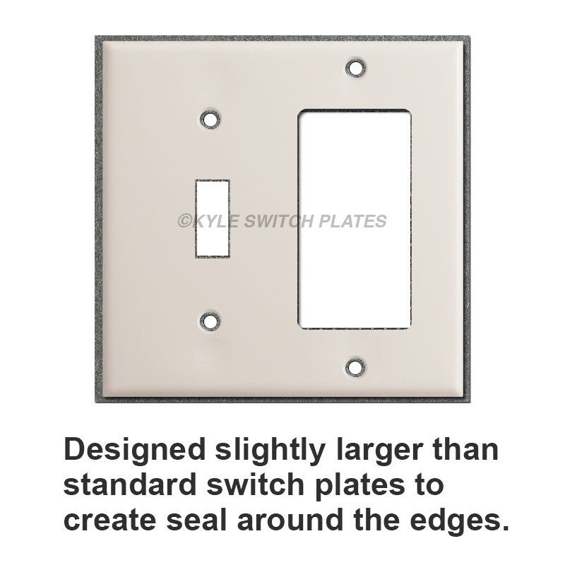 2 Gang Black Moisture Gaskets for Toggle, Blank, Outlet Switch Plates