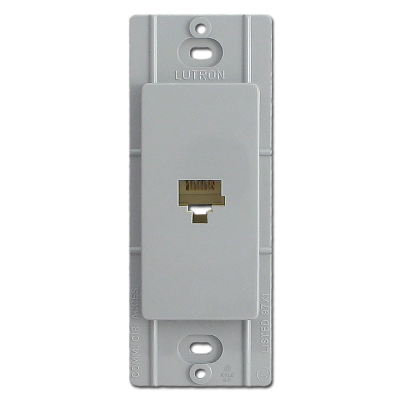 Gray Phone & Cable Jacks for Telephone Wall Plate Covers