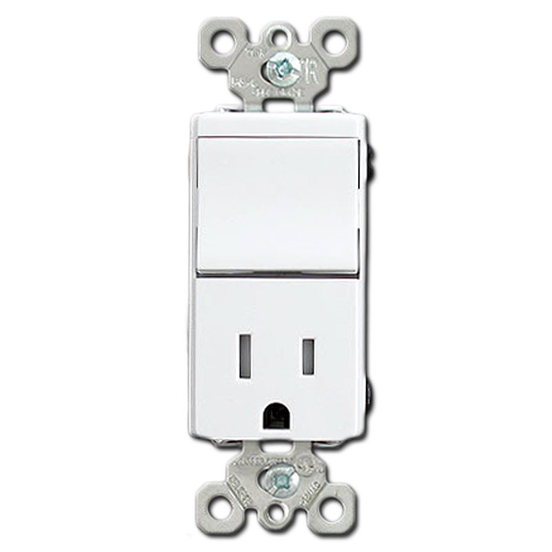 White Rocker Switch 15 Amp | Kyle Switch Plates