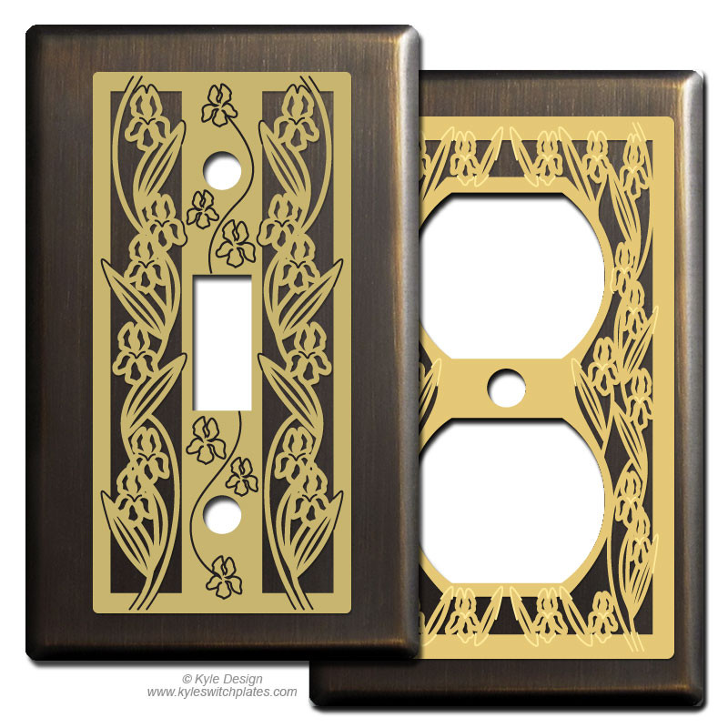 Industrial Age Light Switchplates in Bronze - Kyle Design