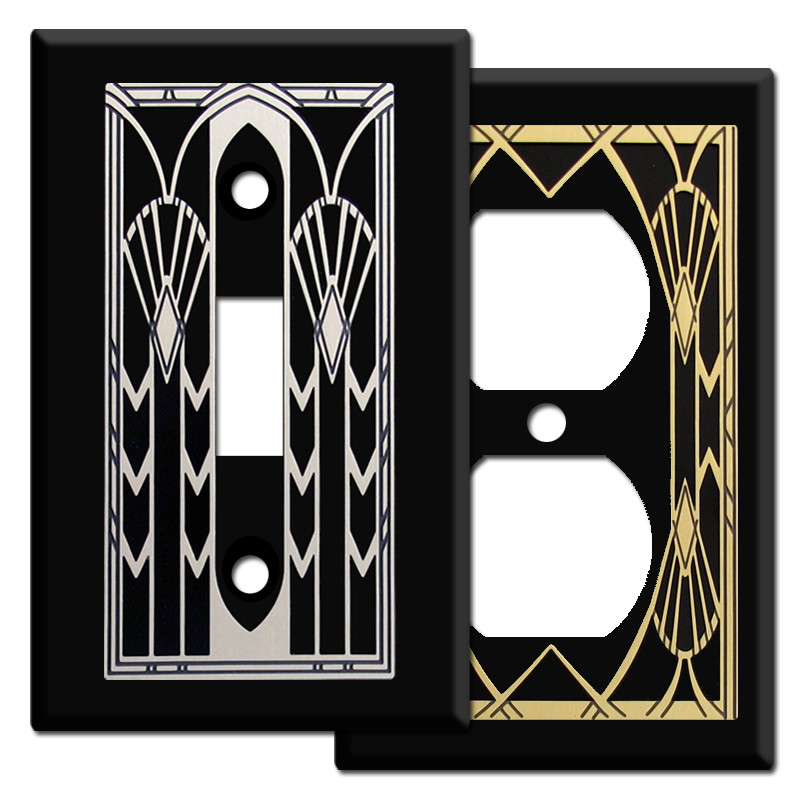 Art Deco Fan Switch Plates & Outlet Covers in 100 Sizes by Kyle Design