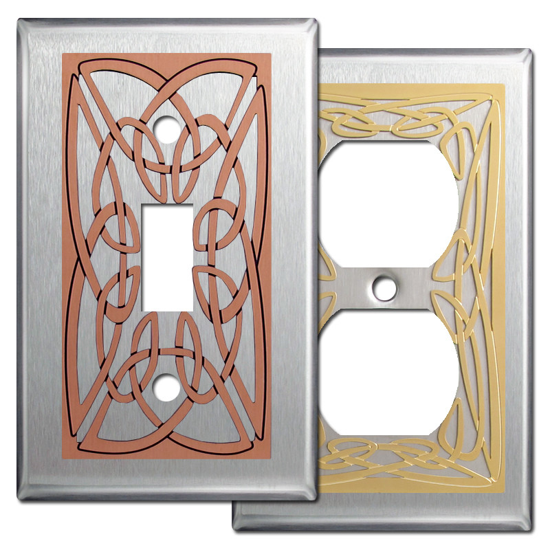 Irish Celtic Switch Plate Covers in 100 Decorative Sizes Made in USA