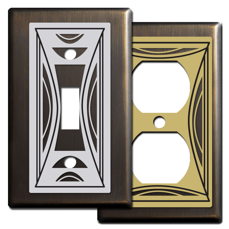 Milano Modern Light Switchplates in Polished Chrome - Kyle Design