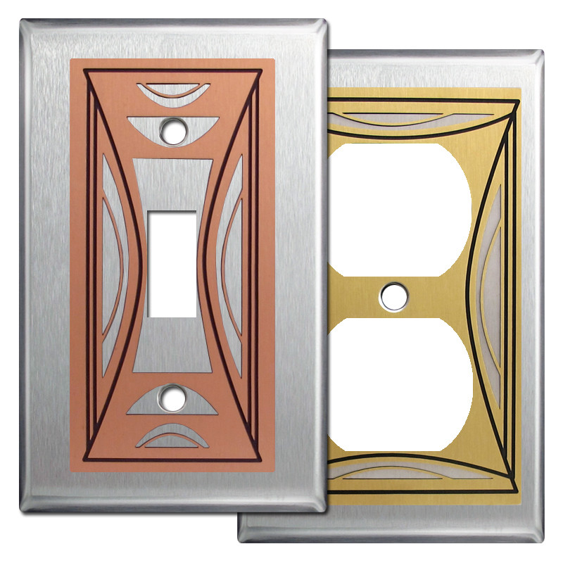 Milano Modern Light Switchplates in Polished Chrome - Kyle Design