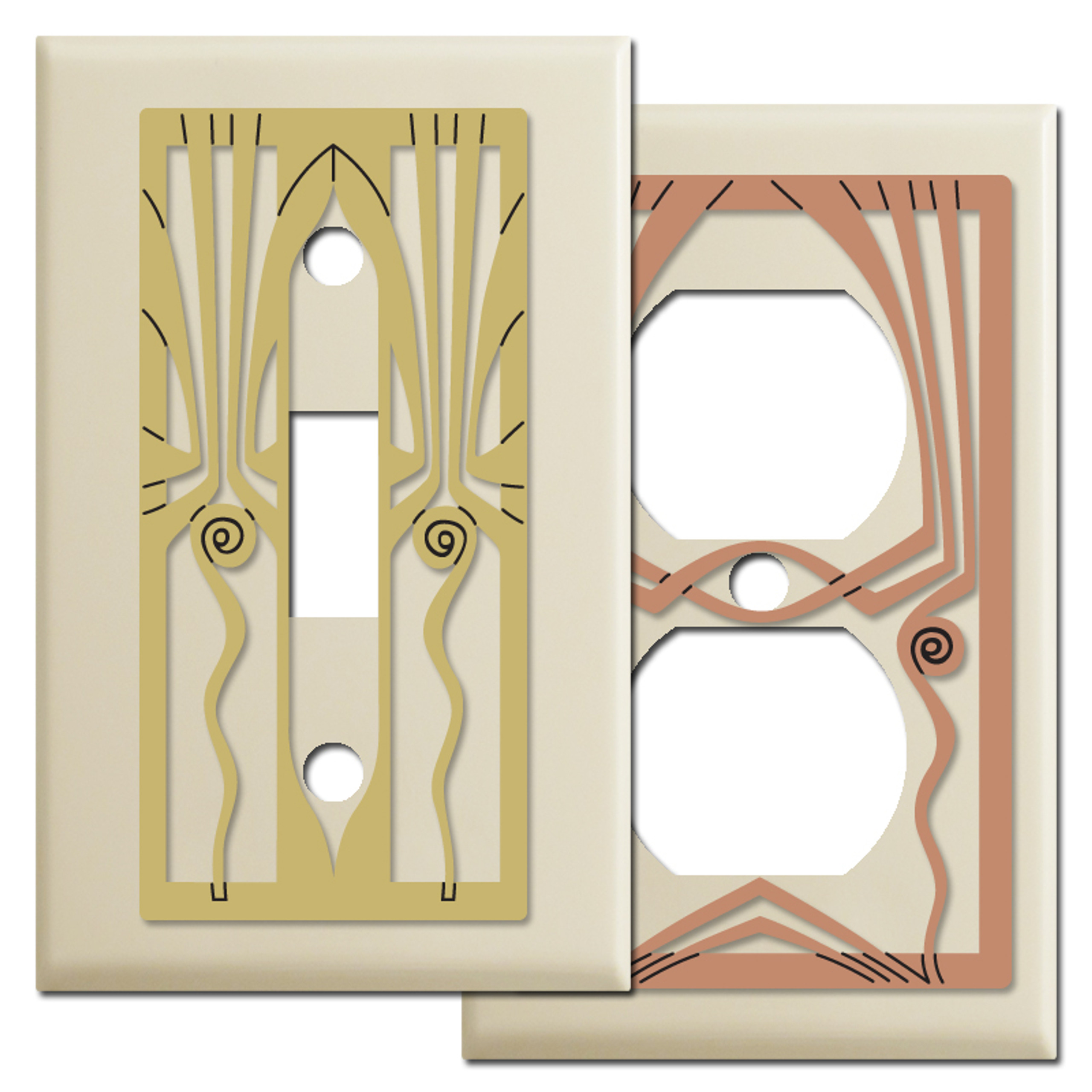 Sophisticated Retro Art Deco Switch Plate Covers Made In Usa