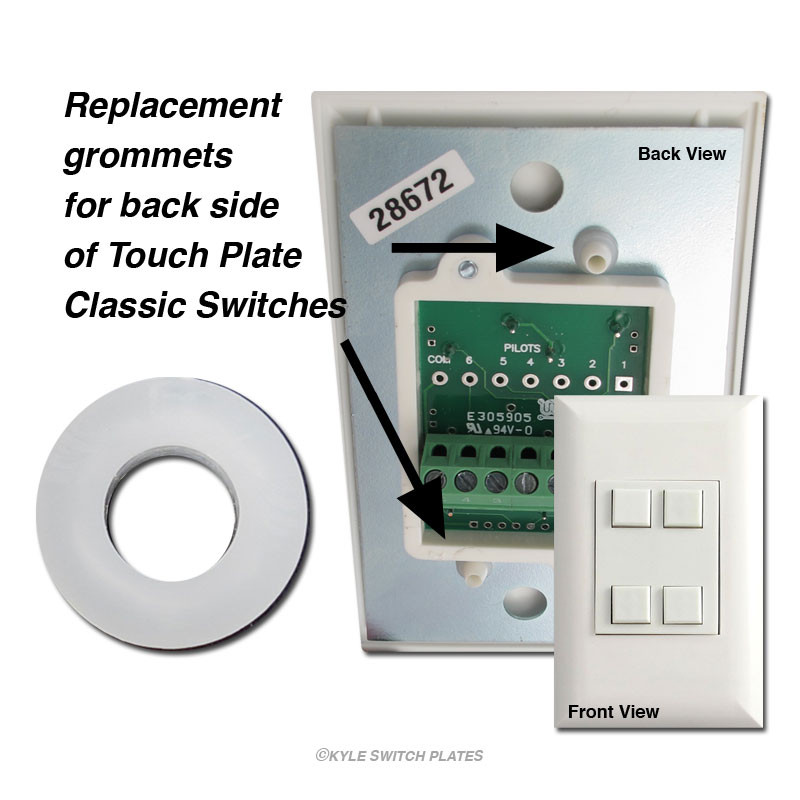 Touch-Plate Switch Plate Replacement Grommets