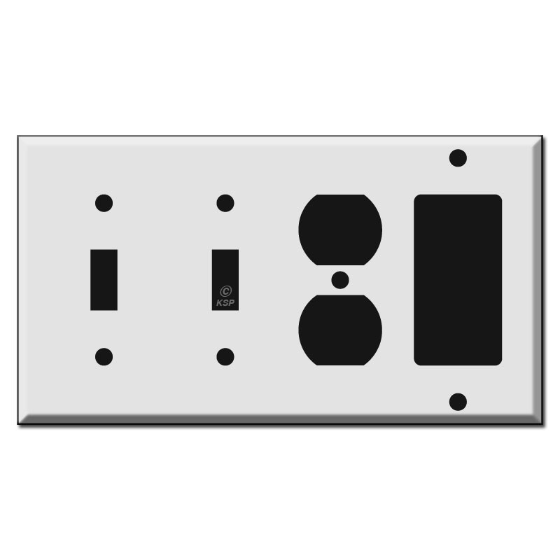 2 Toggle 1 Outlet 1 GFI Decora Rocker Switch Plate