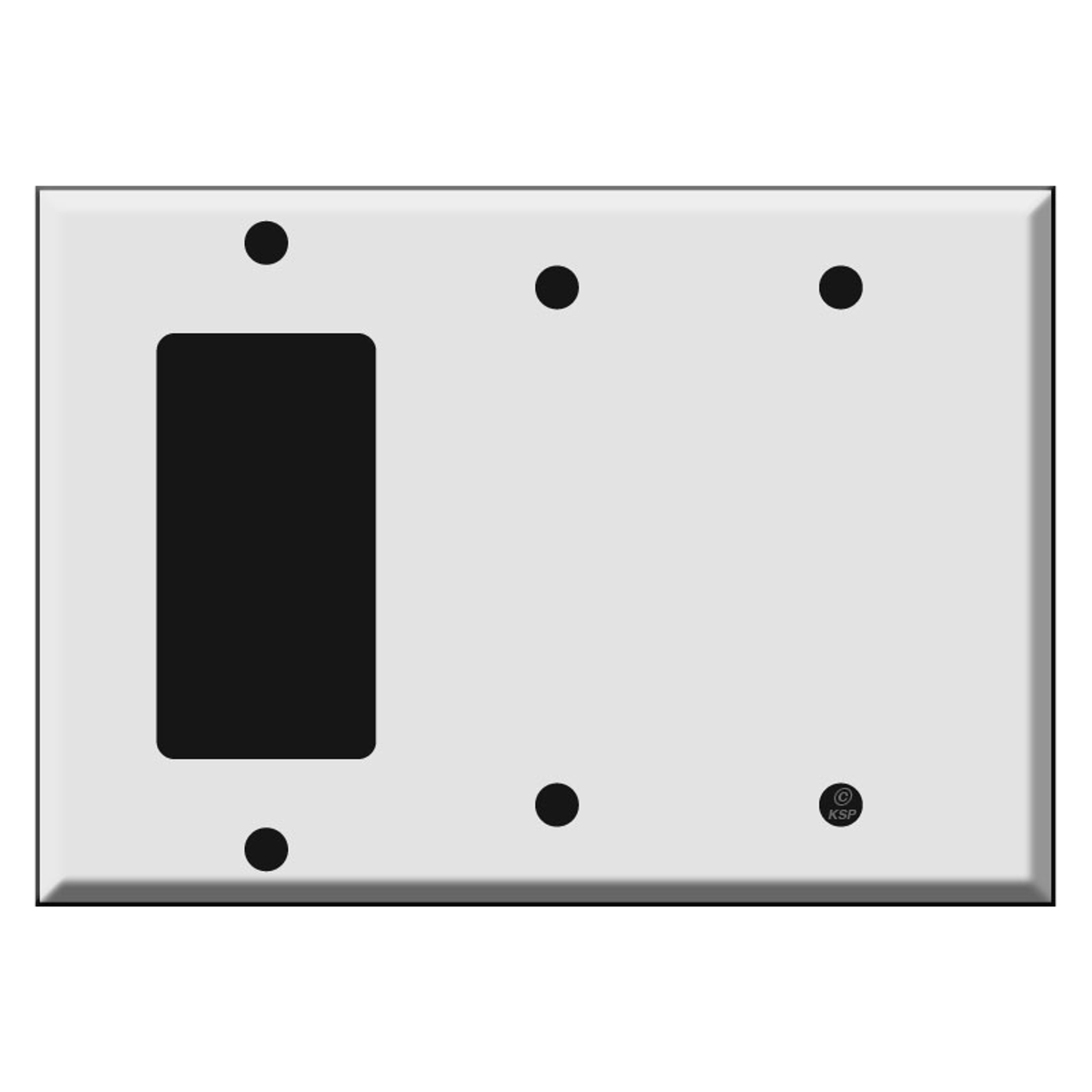 1 Gfci Decora Rocker Switch And 2 Blank 3 Gang Wall Plates Ivory