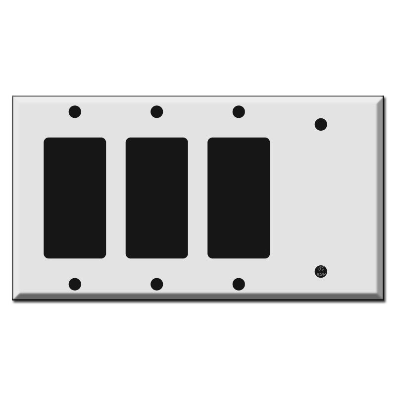 3 Decora Rocker - 1 Blank Switch Plate Covers