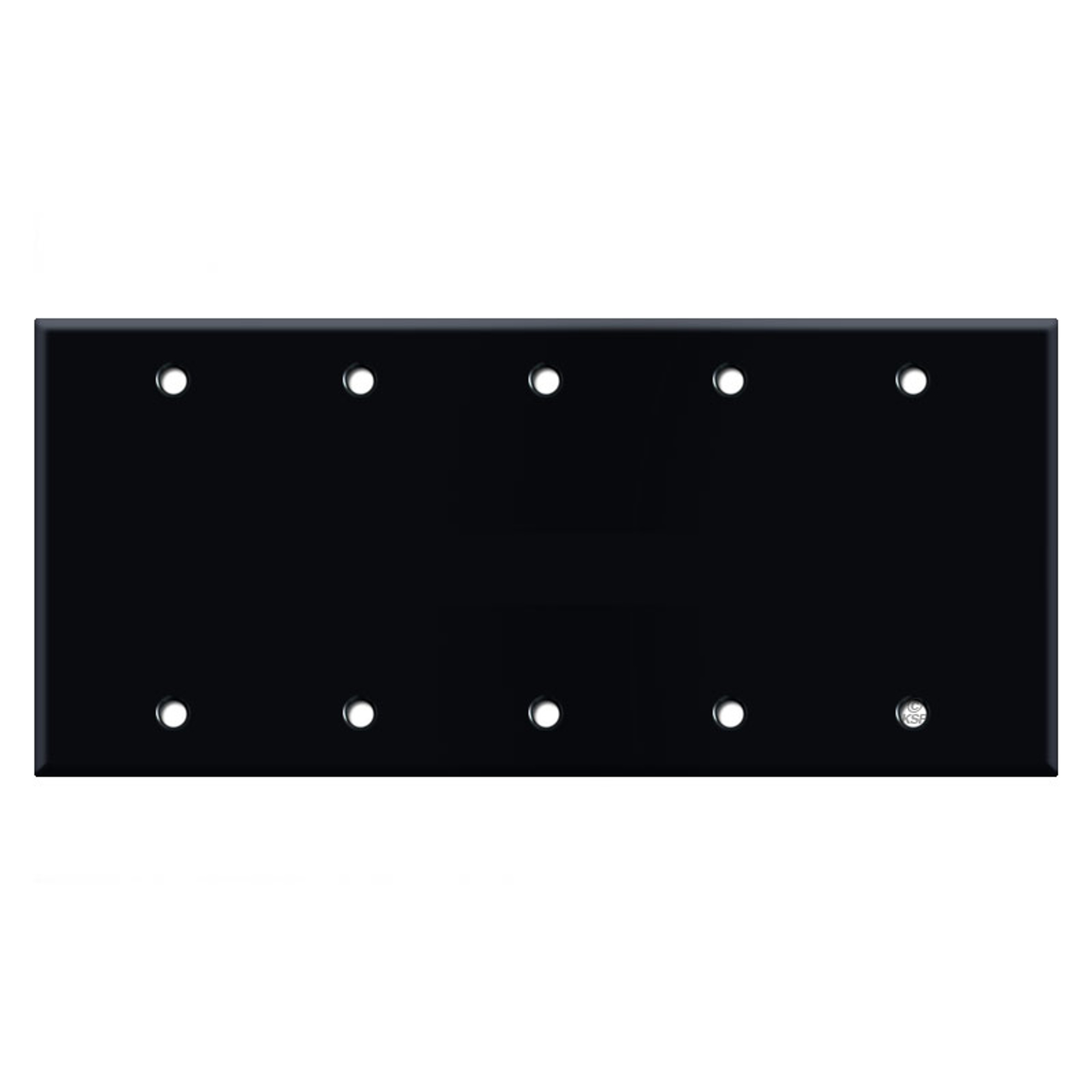 5 Gang Blank Wall Switch Plate Black 5-gang-blank-wall-switch-plate-black