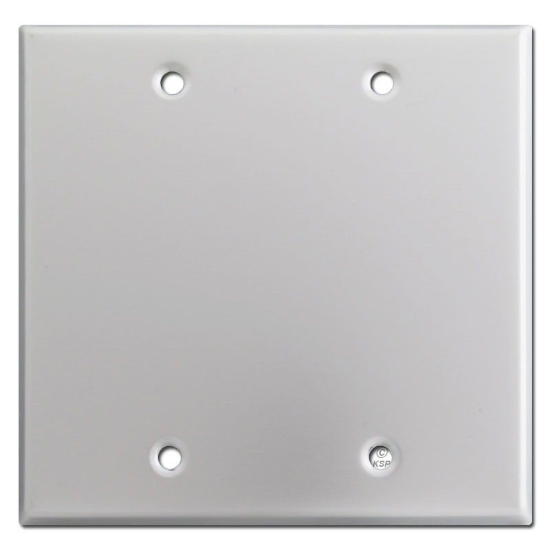 Brushed Satin Aluminum Blank Wall Switch Plates - Made in USA