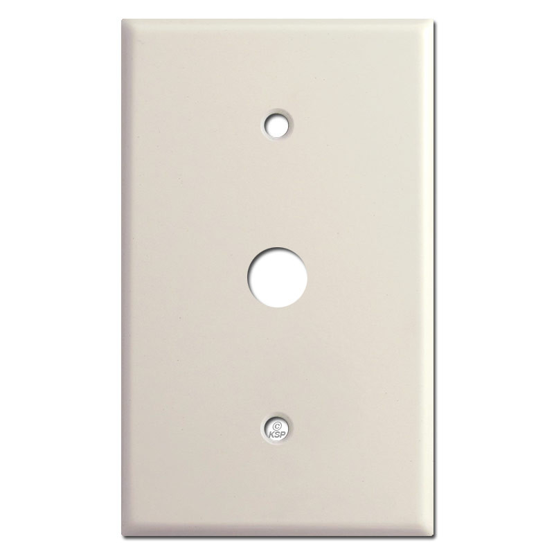 Oversized 5/8'' Phone Cable Wall Plate Cover - Light Almond