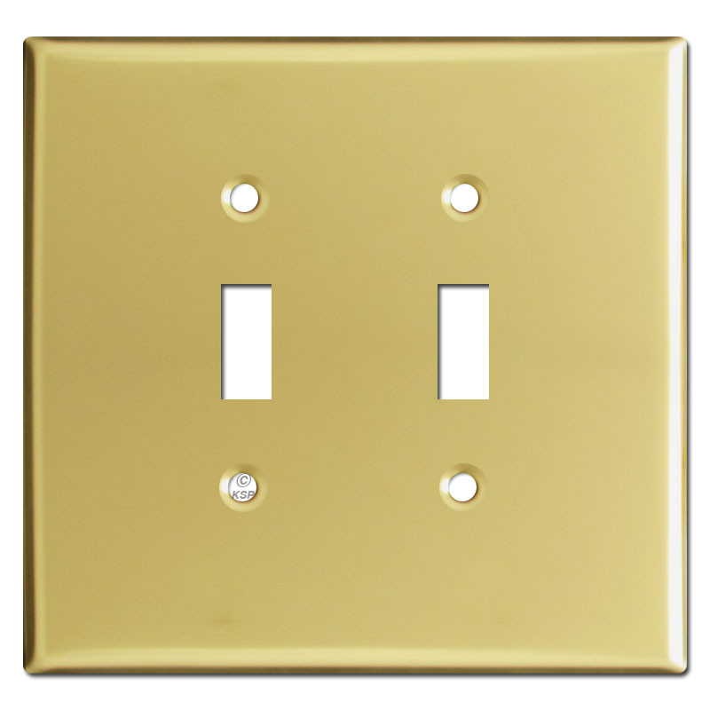 Polished Brass Toggle Switch Plate Covers