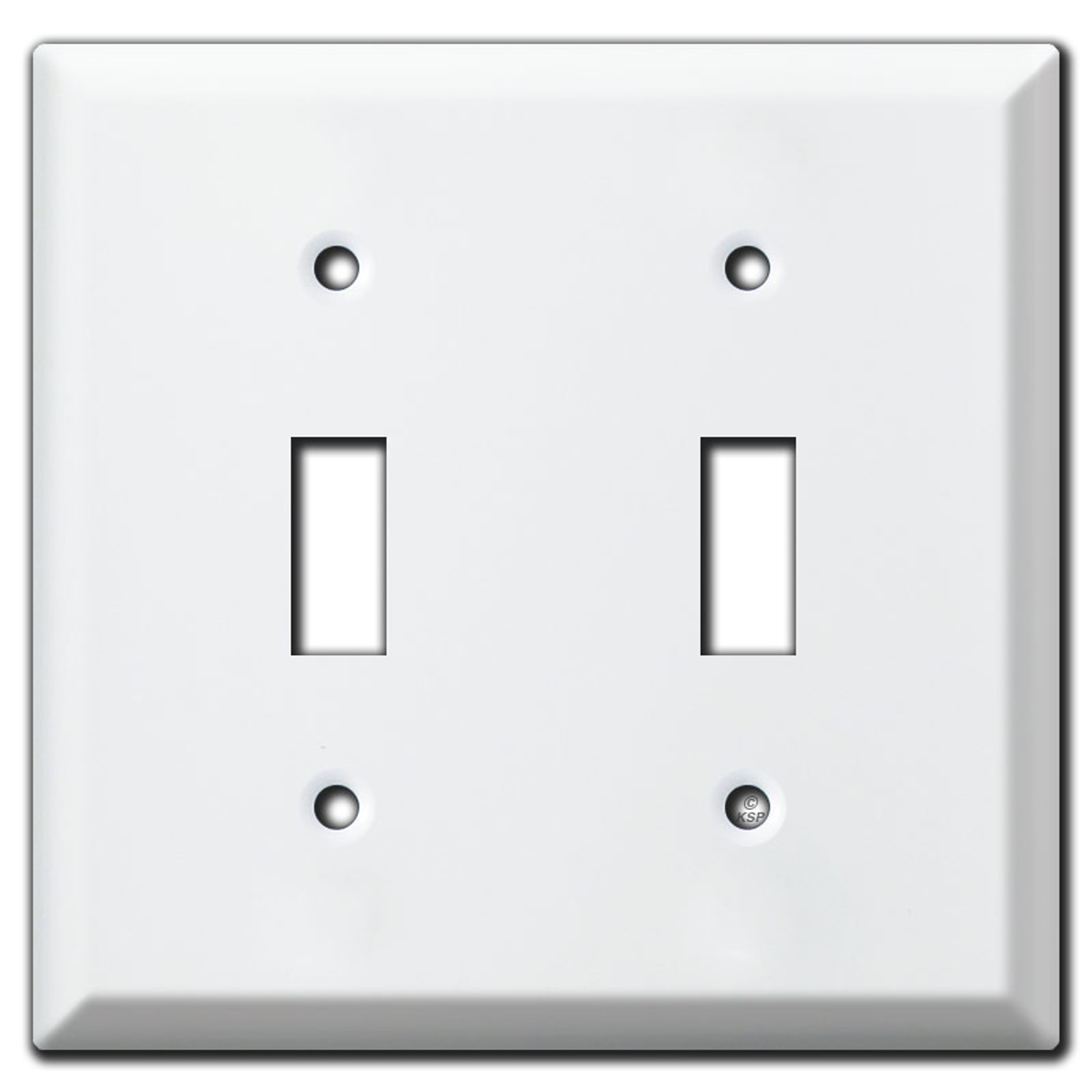 Deep Two Toggle Light Switch Covers White