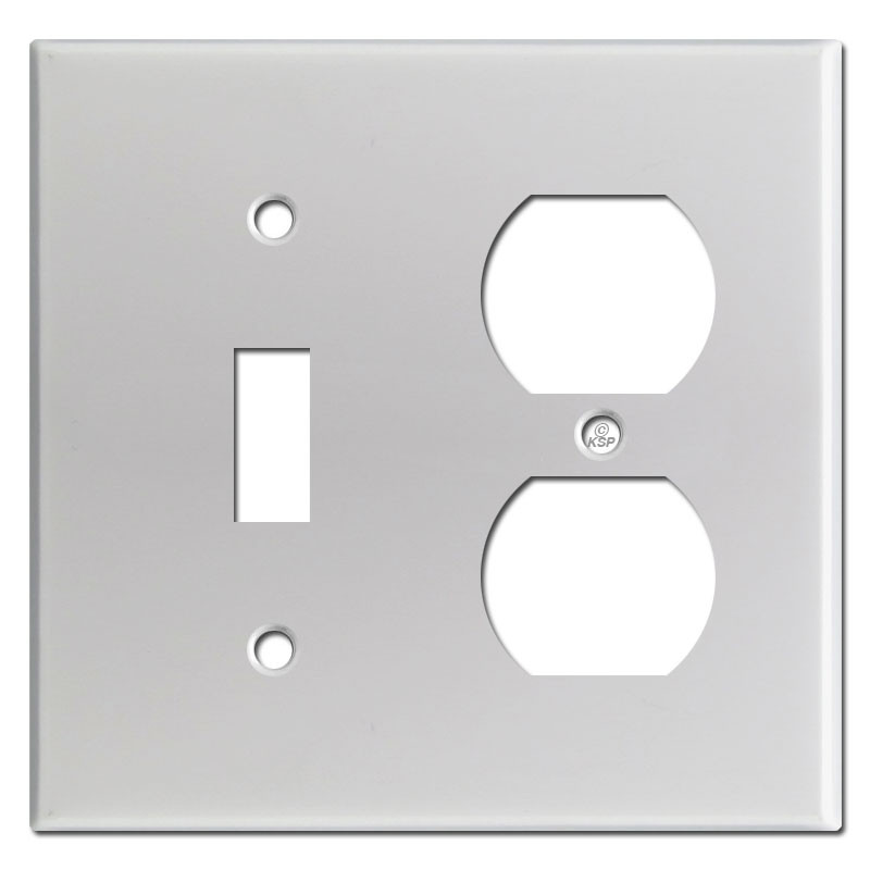 Brushed Aluminum Combo Wall Plates - Kyle Switch Plates