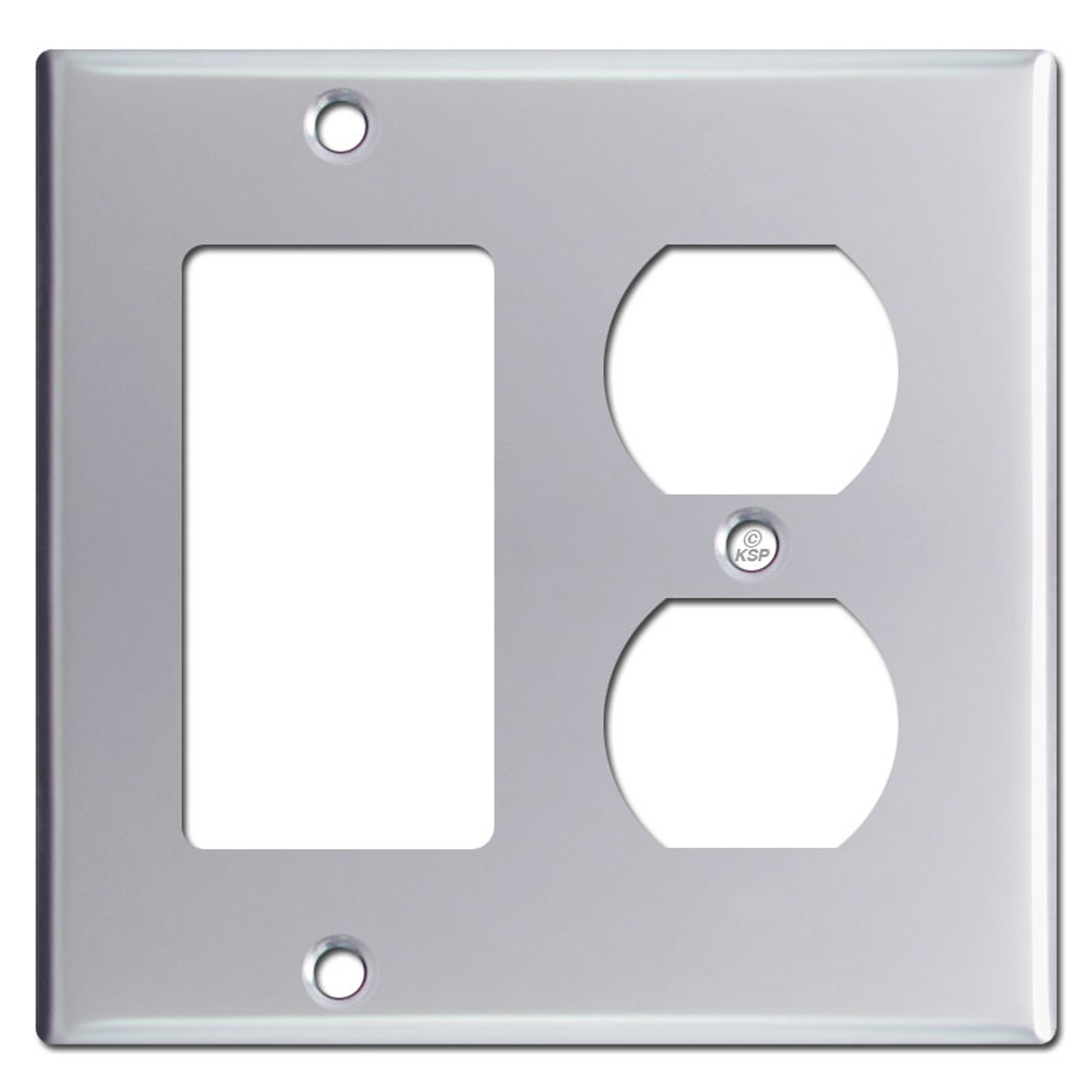 1 Decora 2 Toggle Switch Plate Polished Chrome