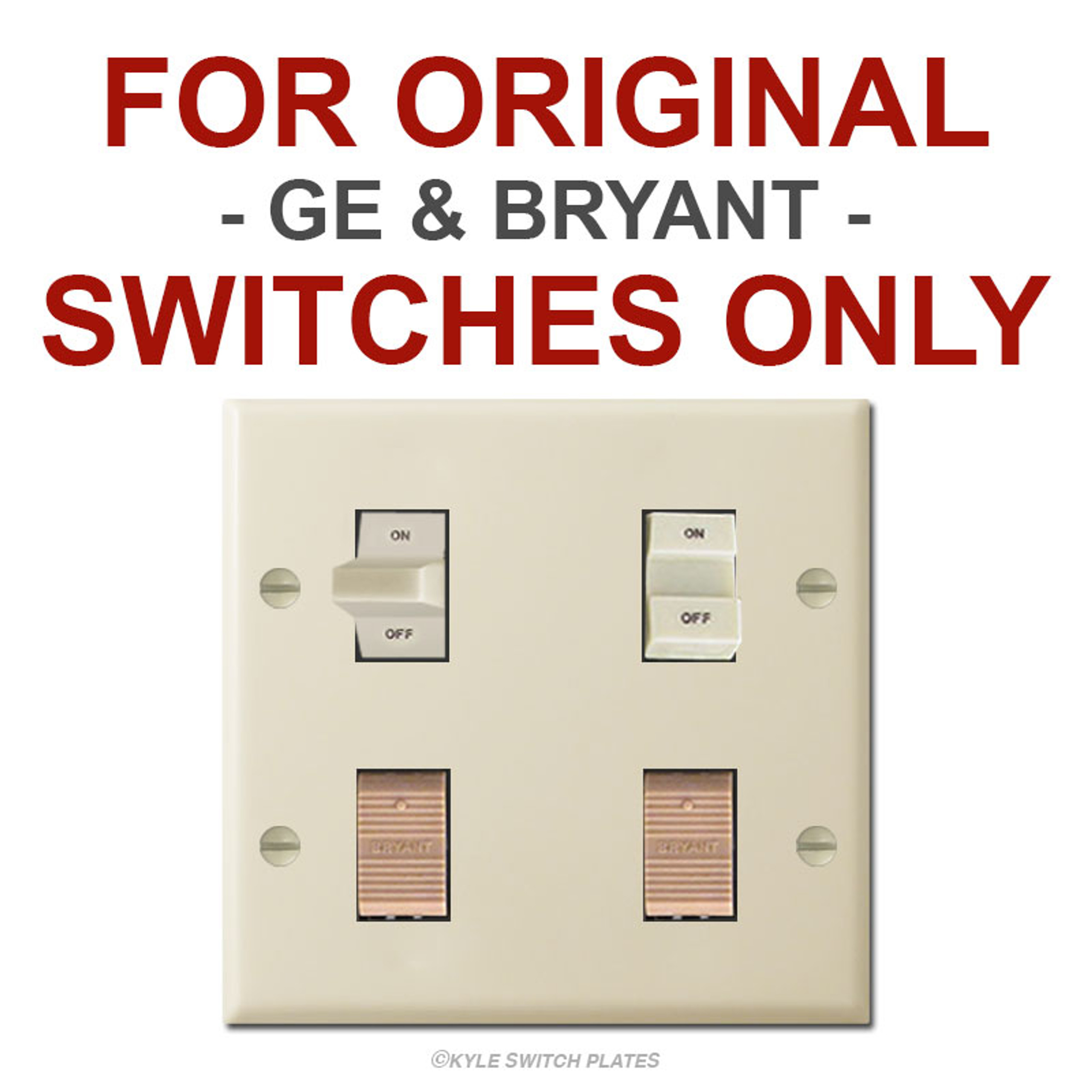 Ge Old Style 2 Gang 4 Low Voltage Switch Wall Plates White
