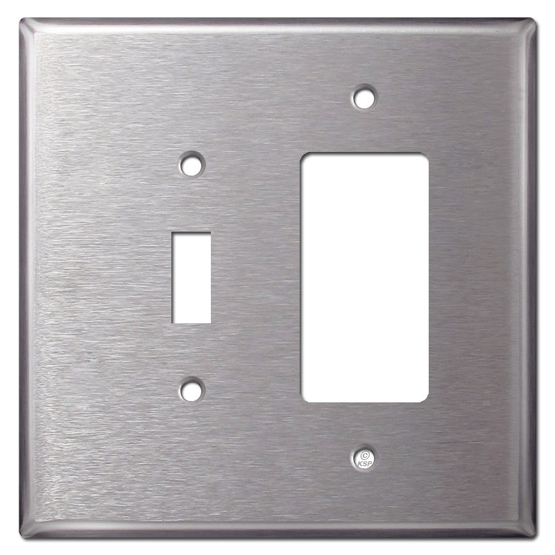 Jumbo GFI Decora Rocker Switch Plate - Spec Grade Stainless Steel
