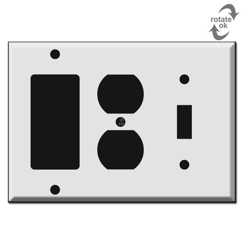 Toggle, Outlet, GFI Decora Rocker Combo Wall Switch Plates