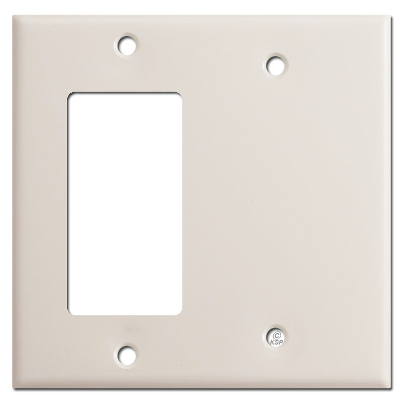 Decora Rocker Switch & Blank Combo Wall Plates - Light Almond
