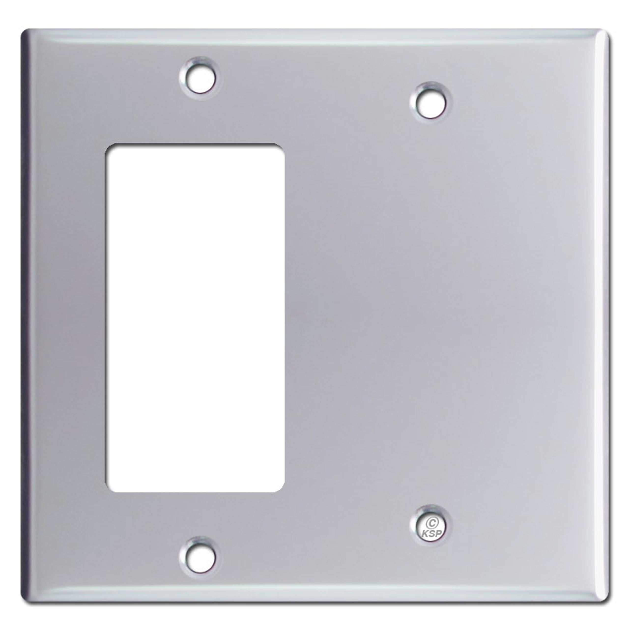 2 Gang Blank Switch Plate Polished Brass Kyle Switch Plates