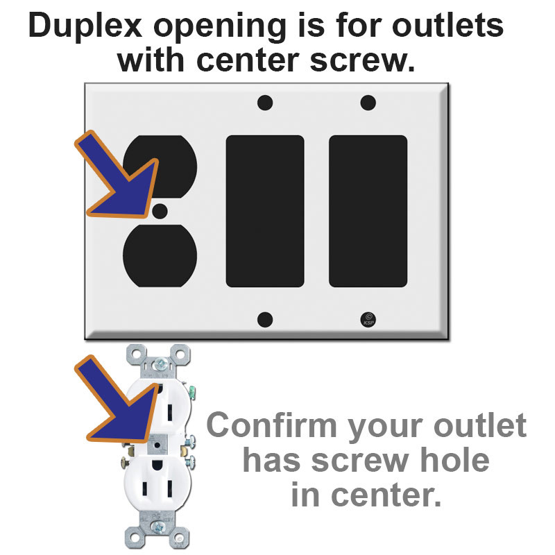 1 Duplex Outlet & 2 GFCI Decora Rocker Switch Plates - White
