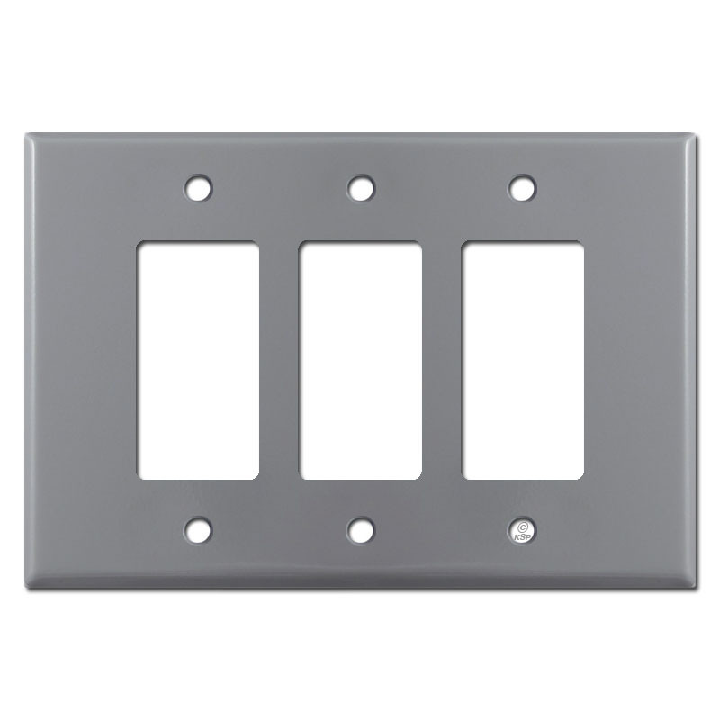 Oversized 2 Decora Rocker Switch Plate Cover - Gray