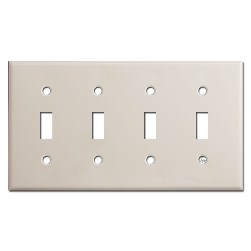 1 Toggle Switch Cover Plates - Light Almond