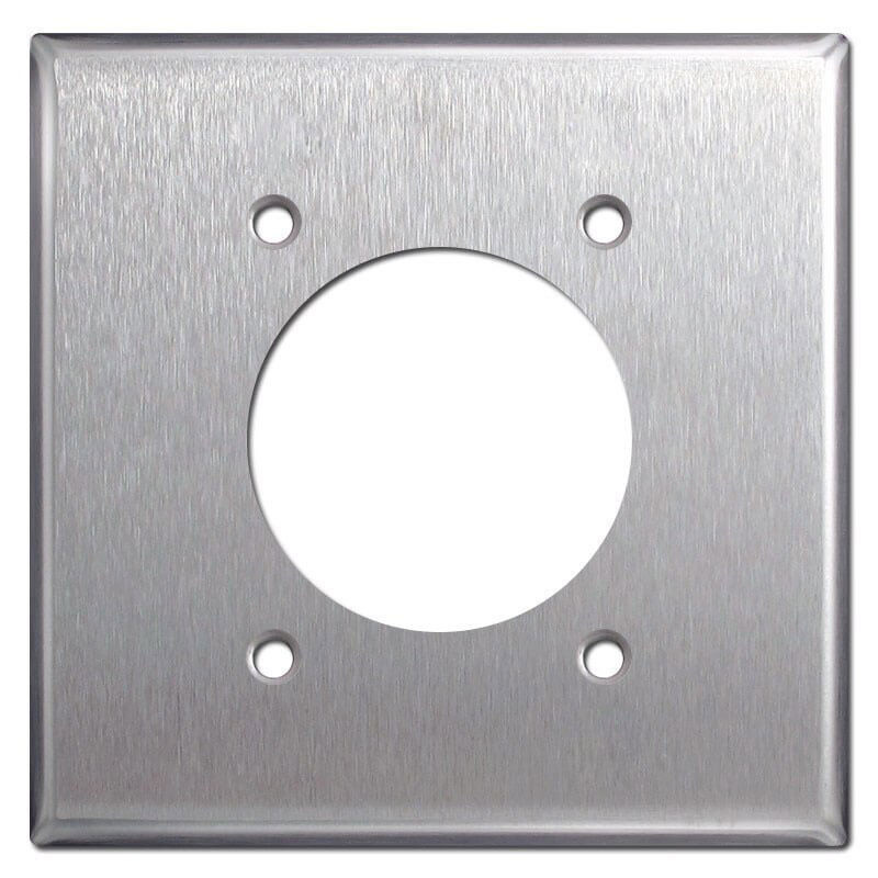 30A or 50A 2.125'' Dryer or Range Outlet Cover Plates - Stainless