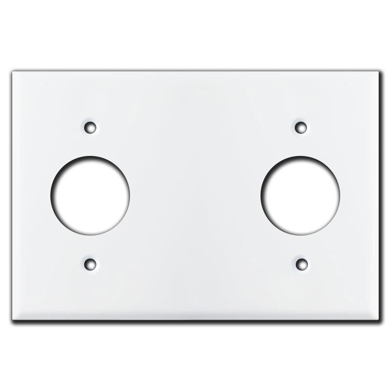 3-Gang Double 1.62'' 20A L6-20P Plug Wall Plates - White