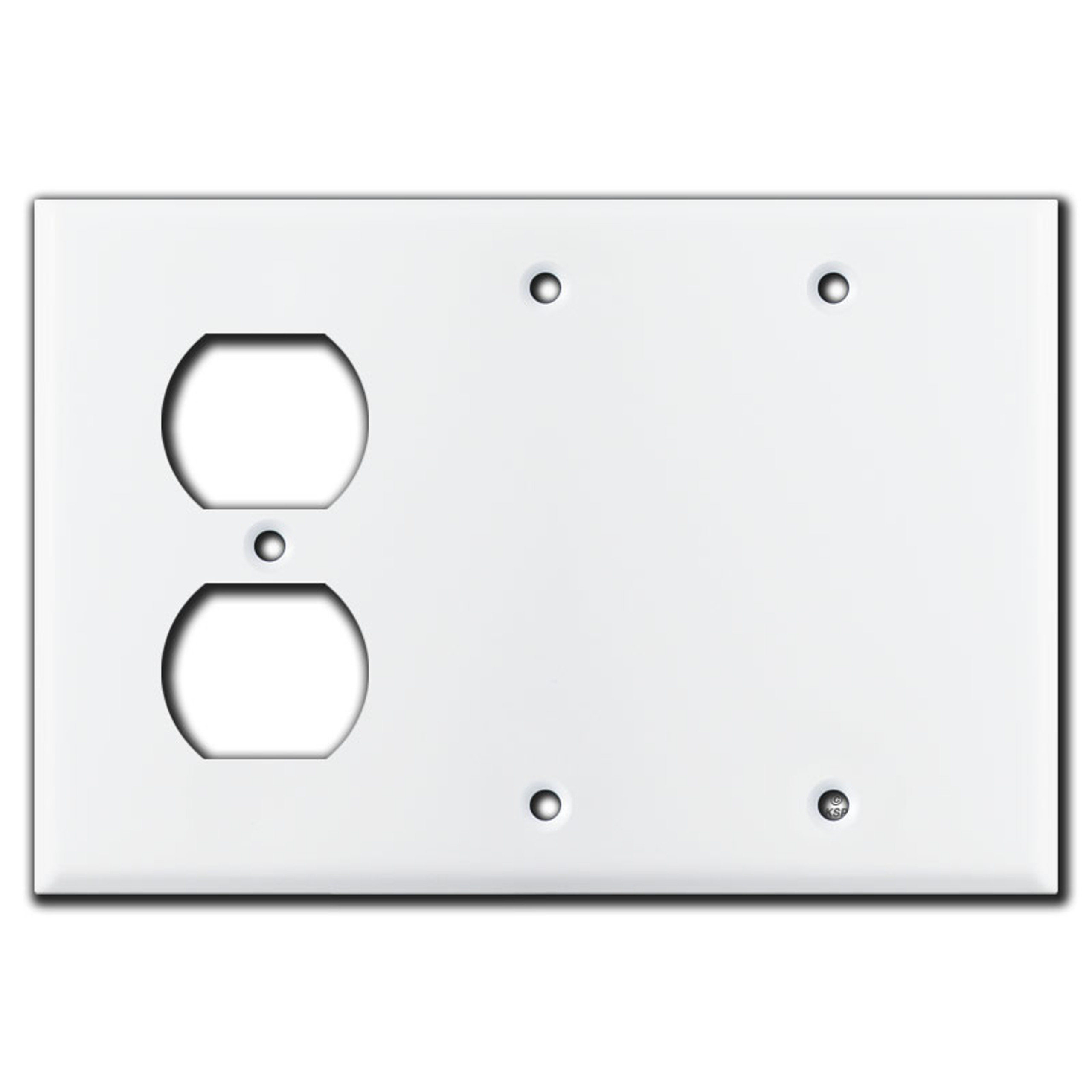 1 Duplex 2 Blank Wall Plates White Kyle Switch Plates