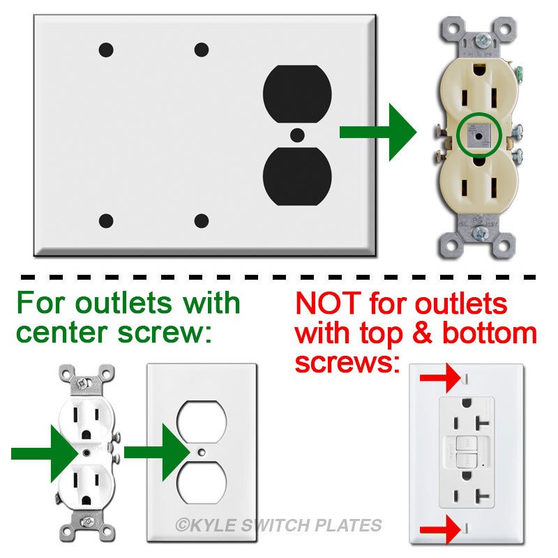 Single Outlet Double Blank Cover Plates - Satin Stainless Steel