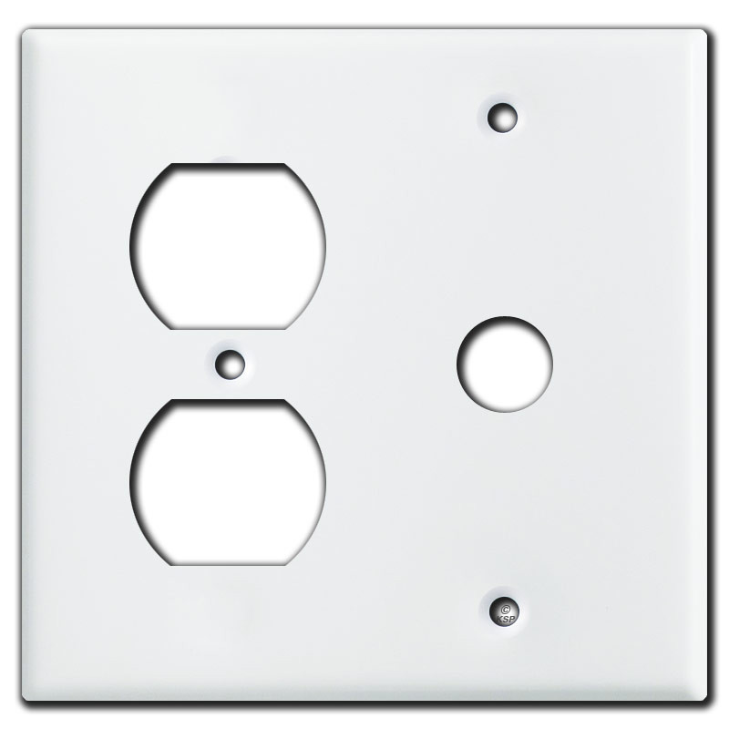 1 Outlet 1 Telephone Cable Wall Cover Plates - White
