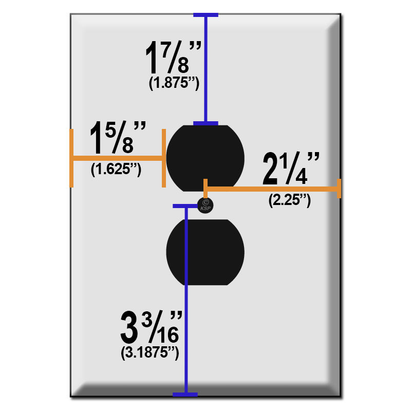 Extra Large Jumbo Outlet Cover Plates 6.38'' Tall | Kyle Switch Plates