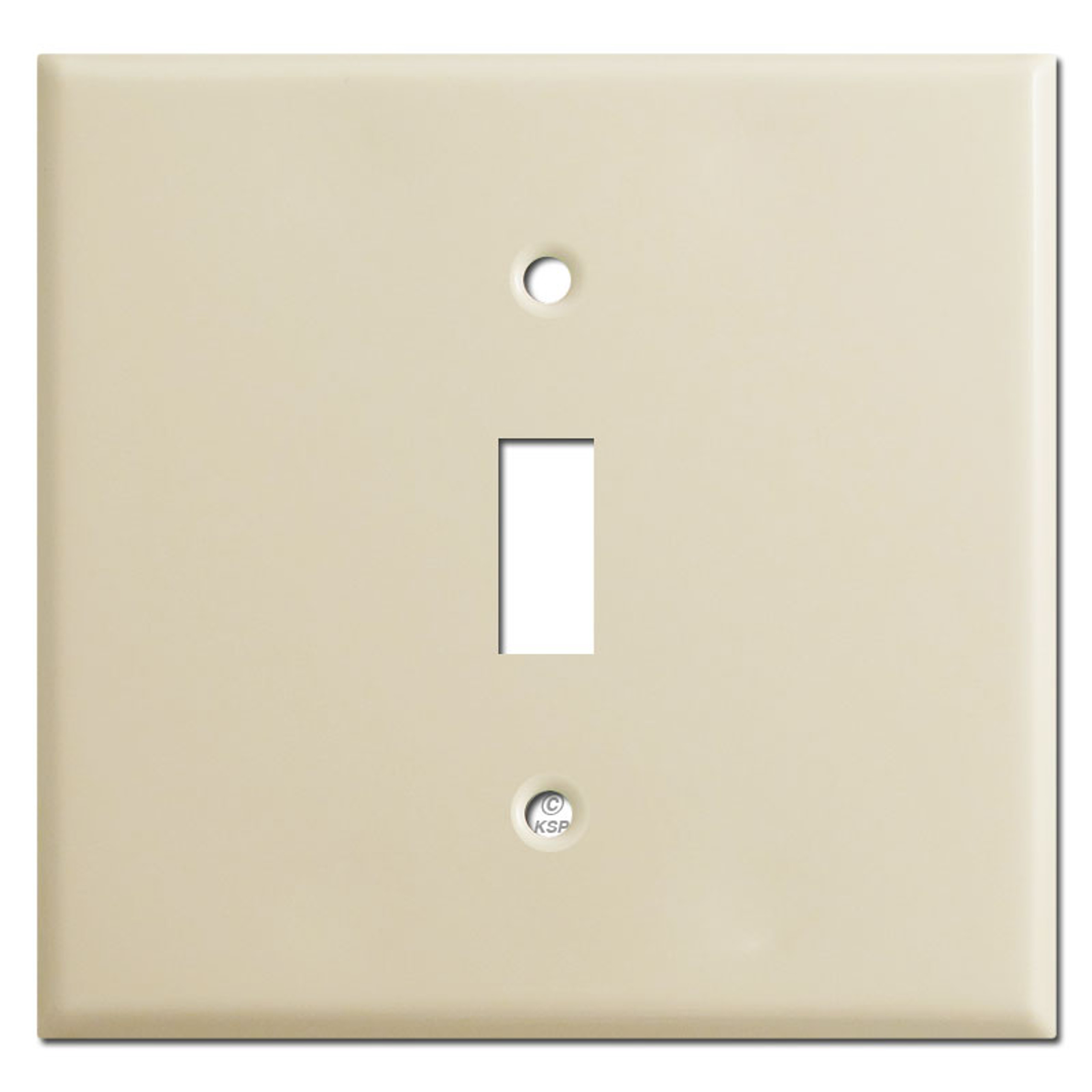 Double Gang Single Center Toggle Cover Plates Ivory