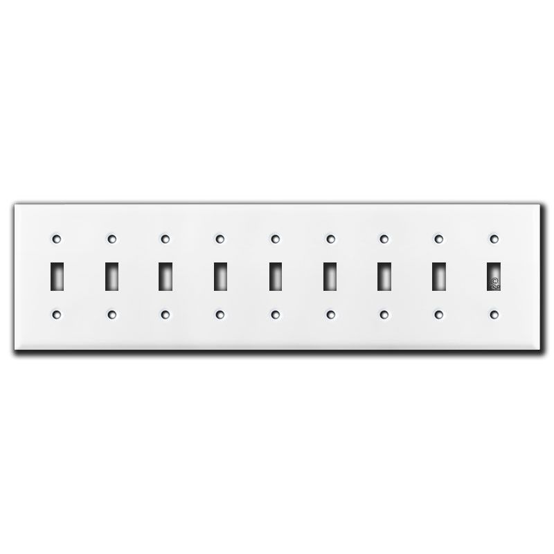 5 Toggle Light Switch Wall Plate - White | Kyle Switch Plates