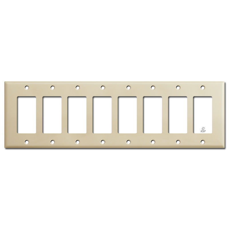 Ivory Decora GFCI Rocker Wall Plate Covers