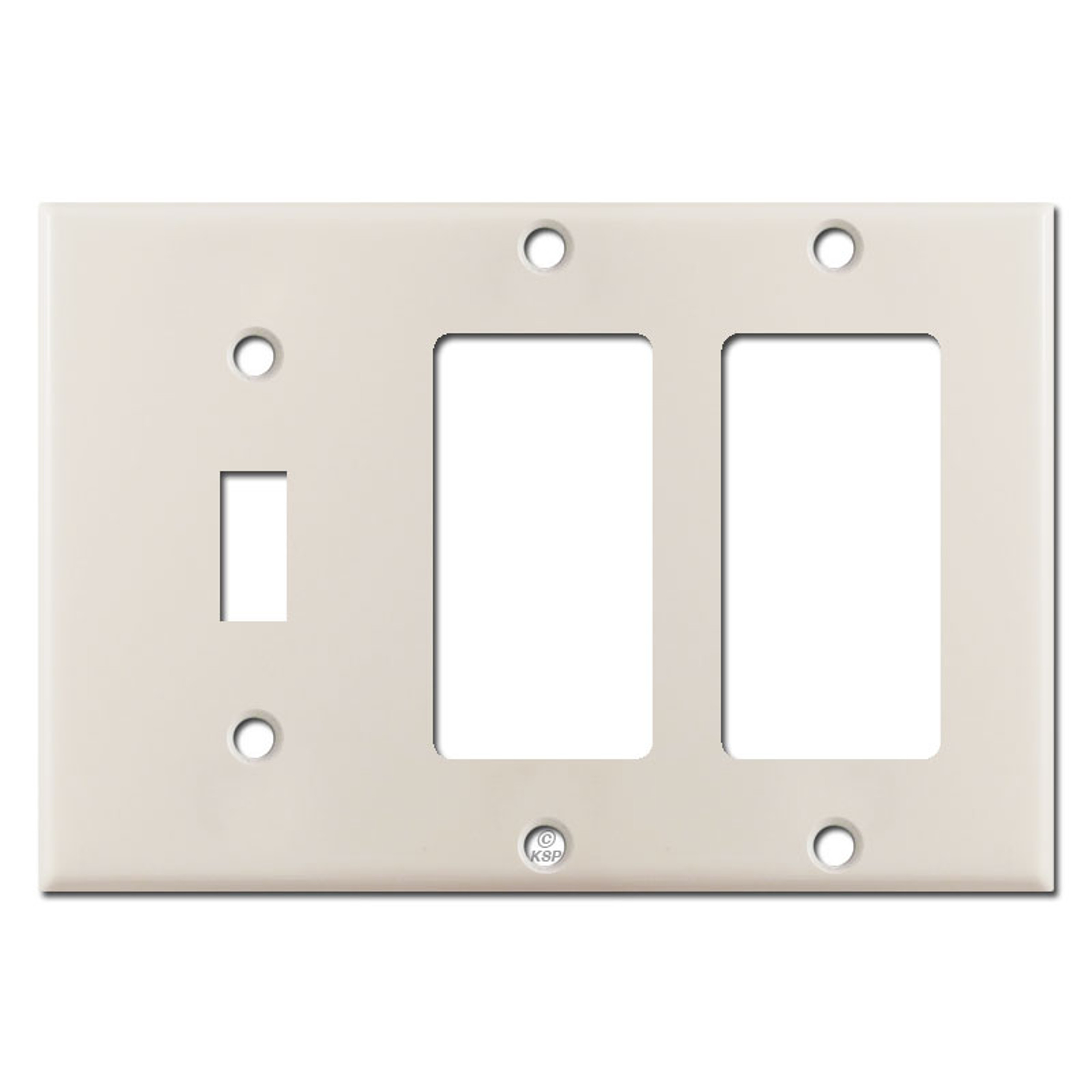 1 Toggle 2 Decora Switch Plates Light Almond