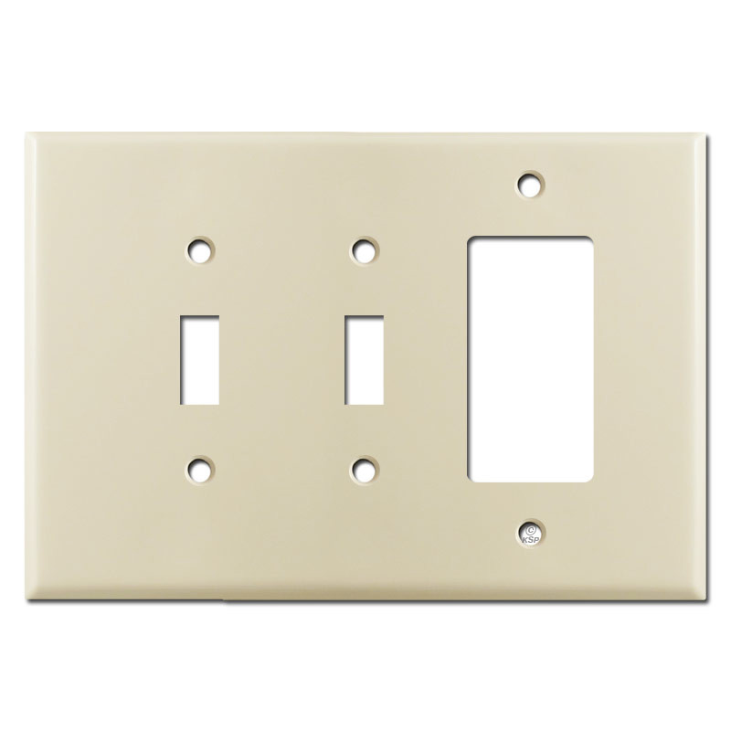 Jumbo 2 Toggle 1 GFCI Cover Plate - Ivory