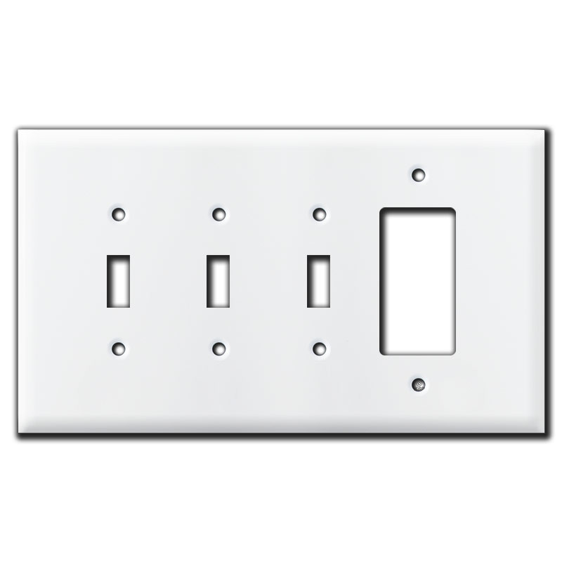 3 Toggle 1 Rocker Switch Plate | Kyle Switch Plates