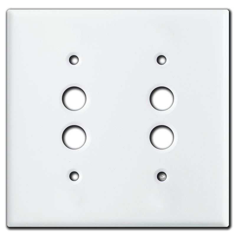 1 Push Button Wall Plates - White | Kyle Switch Plates